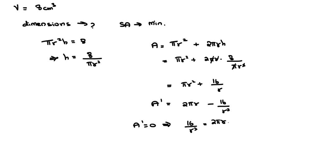 SOLVED: what are the dimensions of the lightest open-top right circular ...