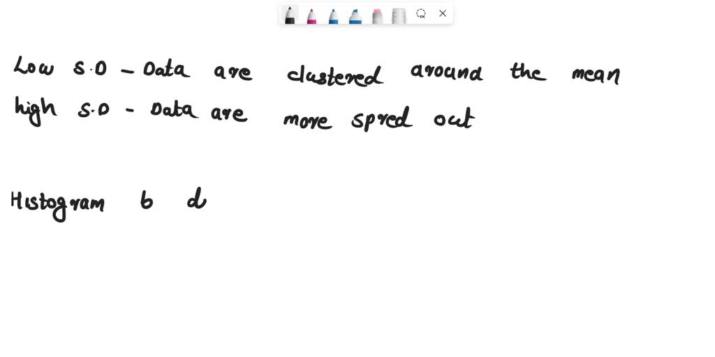 SOLVED: Which histogram depicts higher standard deviation? L Choose the ...