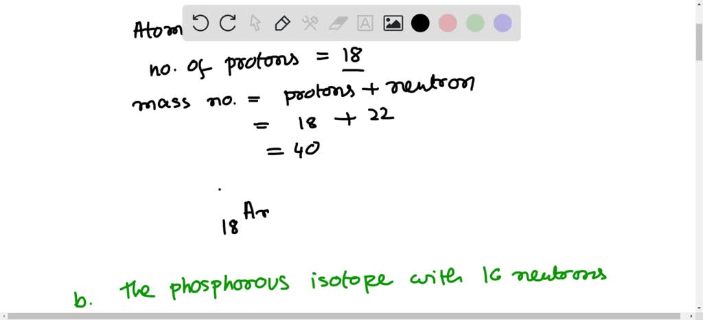 SOLVED: 3) Write the isotopic symbols in the form X-A for each isotope ...