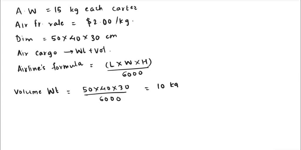 How are air cargo rates calculated? Calculate the cost of international ...