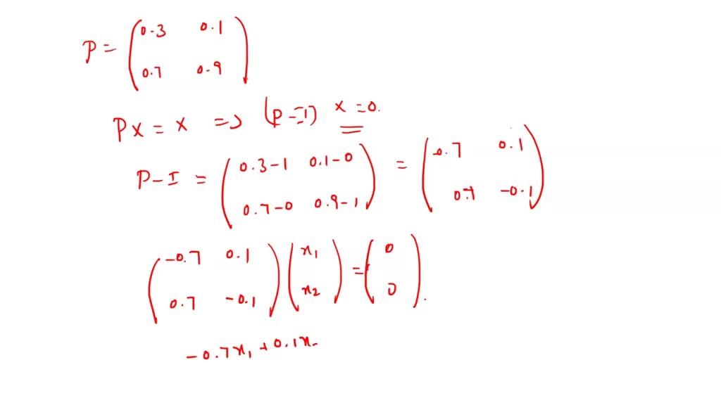 Solved Regular And Steady State Matrices In Exercises 17 30 Determine Whether The Stochastic