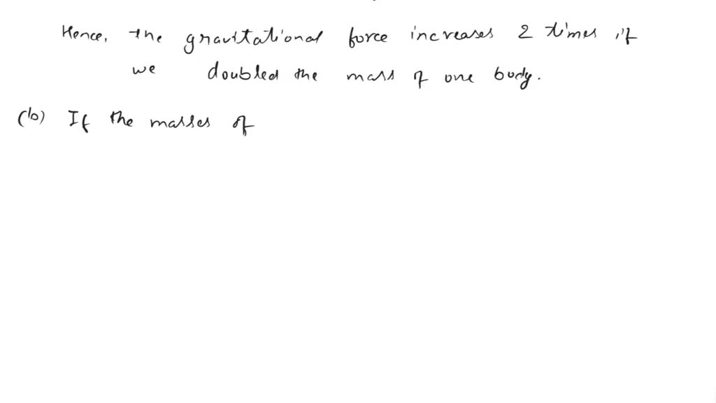 Solved Two Objects Of Masses 50 Kg And 90 Kg Separated By A Distance
