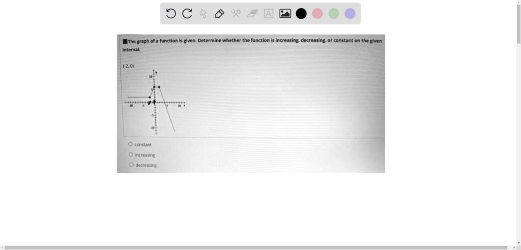 SOLVED: The graph of a function is given: Determine whether the function Is increasing ...