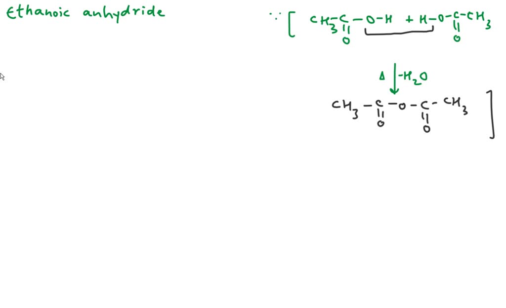 SOLVED: How many atoms are there in ethanoic anhydride acids for oxygen ...
