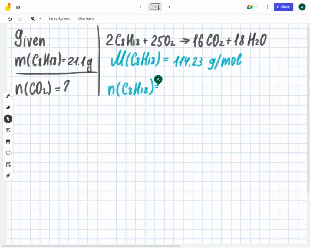 SOLVED: Consider the combustion reaction for octane (C8H18), which is a primary component of ...