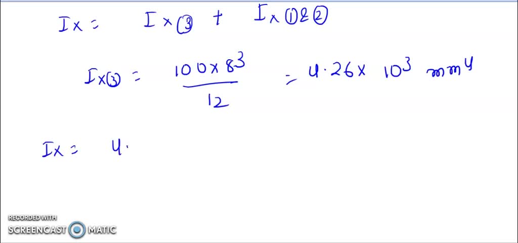SOLVED: Using the parallel-axis theorem, determine the moments of inertia and the product of ...