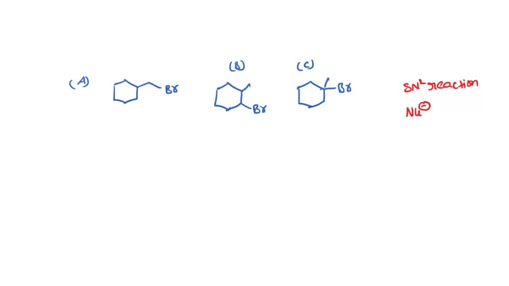 SOLVED: Rank the alkyl halides in the following group in order of ...