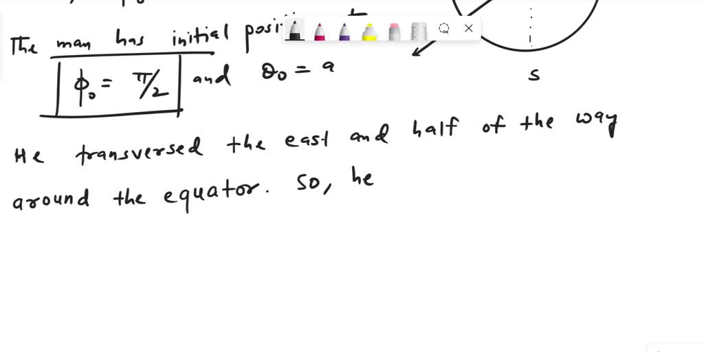 SOLVED: 5. pt) Suppose you are standing at a point on the equa- tor of a sphere, parameterized ...