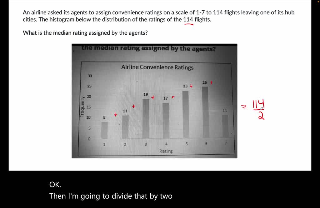 SOLVED: An airline asked its agents to assign convenience ratings on a ...