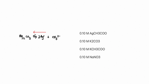 Compare the solubility of silver carbonate in each of the...