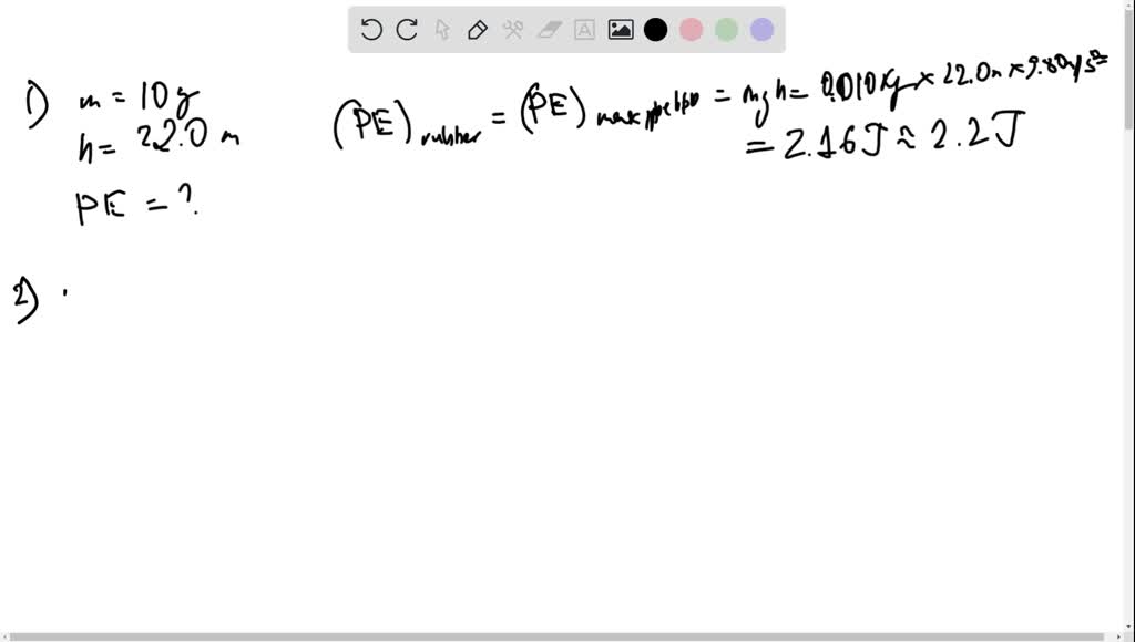 SOLVED: A slingshot will shoot a 10-g pebble 22.0 m straight up. How ...