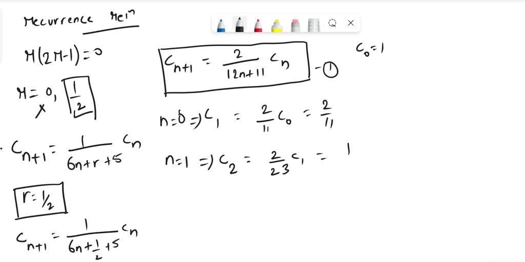 SOLVED: Solving differential equations by the Frobenius method of ... SOLVED: Solving differential equations by the Frobenius method of ...