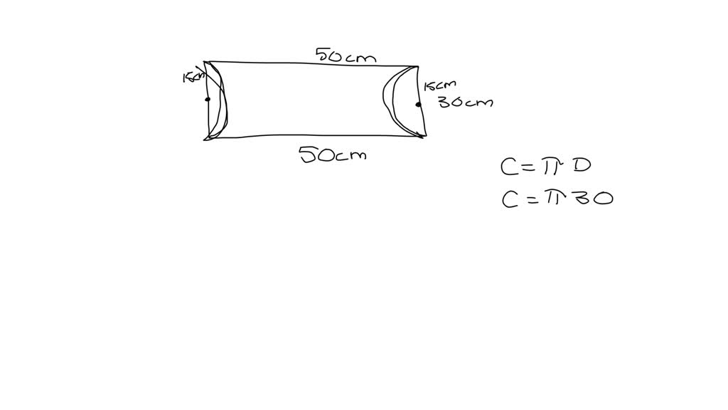 SOLVED: A rectangular sheet of metal measuring 50 cm by 30 cm has a ...