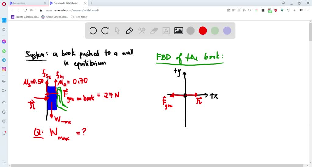 SOLVED: You press a book perpendicularly against a vertical wall with a ...
