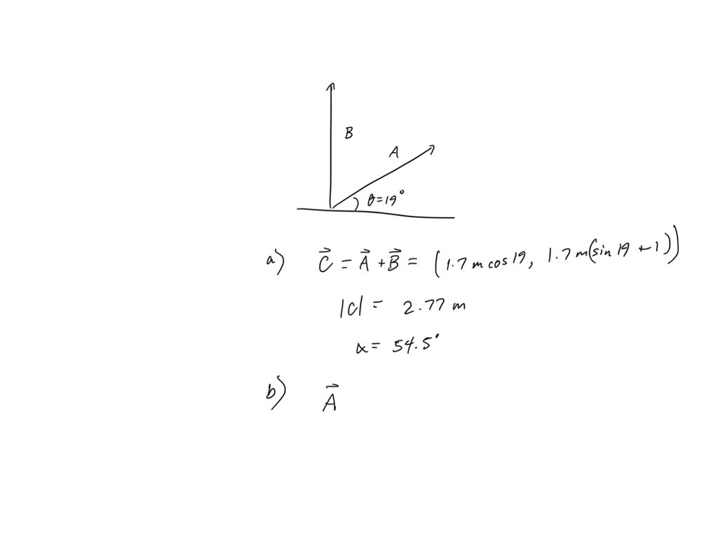 SOLVED: Current Attempt in Progress: The figure shows two displacement vectors A and B. Vector A ...
