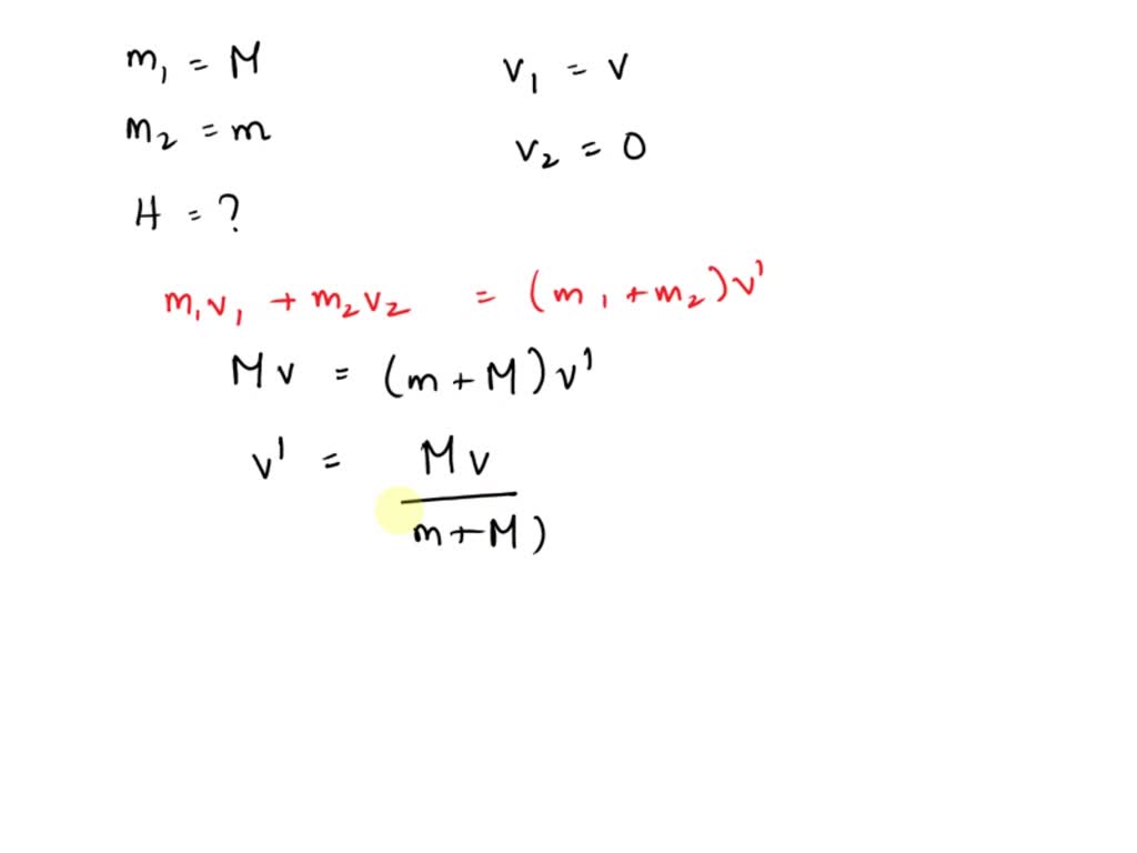 SOLVED: A pendulum bob of mass m is raised to a height h and then released at the bottom of its wing
