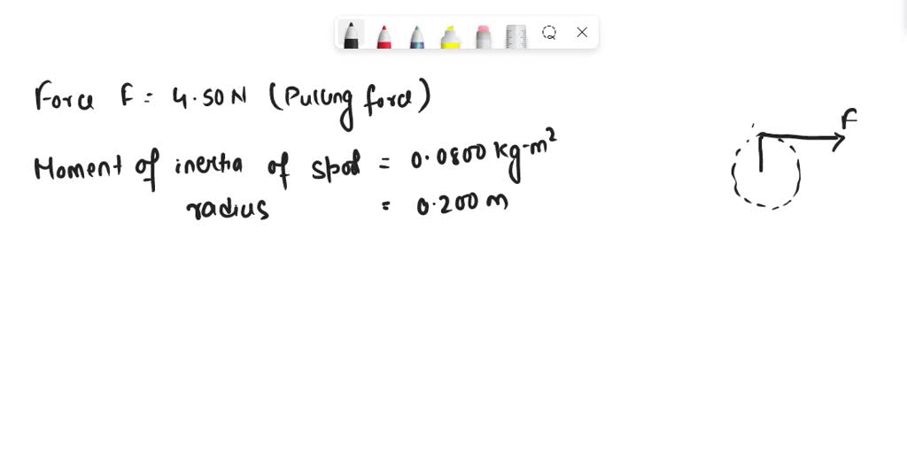 SOLVED: A light string is wrapped around a spool (shape is unknown ...
