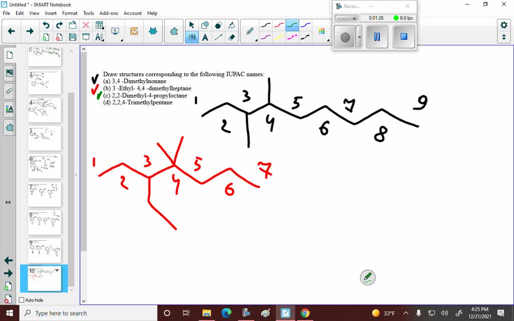 SOLVED: Draw structures corresponding to the following IUPAC names: (a) 3,4 -Dimethylnonane (b ...