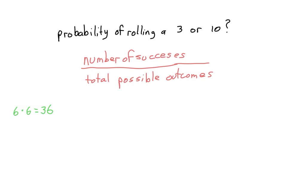 SOLVED: Two dice are rolled. What is the probability that the sum of ...