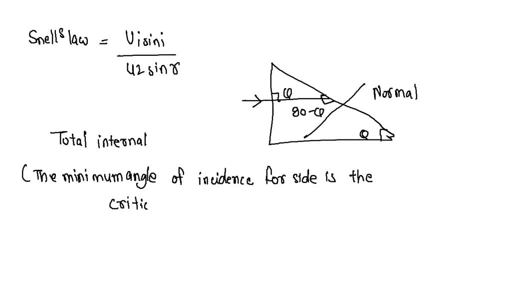 (6%) Problem 4: A light ray enters a right-angle prism perpendicularly ...