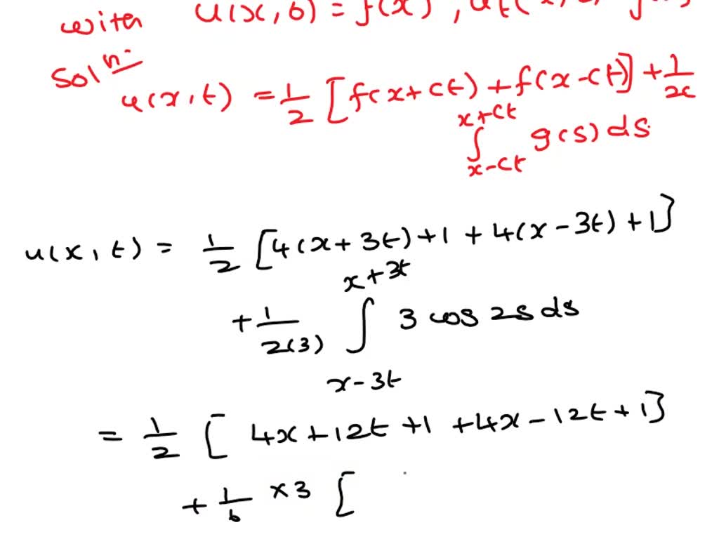 SOLVED: Determine the solution of the partial differential equation ...