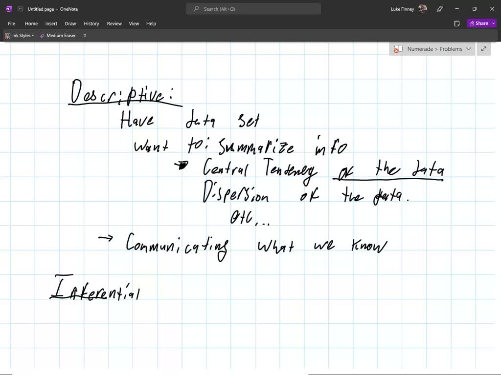 SOLVED: Briefly describe the difference between descriptive statistics ... SOLVED: Briefly describe the difference between descriptive statistics ...