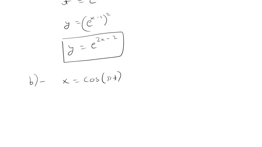 SOLVED: Eliminate the parameter to find a Cartesian equation of the ...