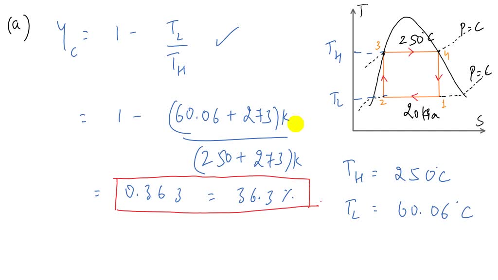 SOLVED: A steady-flow Carnot cycle uses water as the working fluid ...