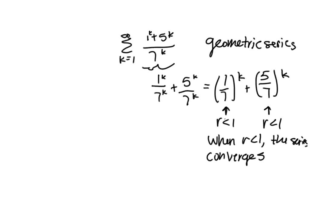 SOLVED: Determine if convergent and if yes find the sum sum from 1 to ...