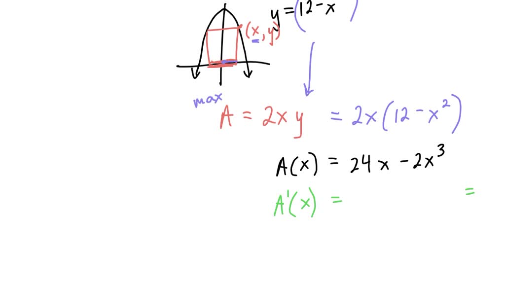 SOLVED: A rectangle is inscribed with its base on the x-axis and its ...
