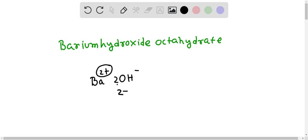 SOLVED: What is the formula of barium hydroxide octahydrate? Select one ...