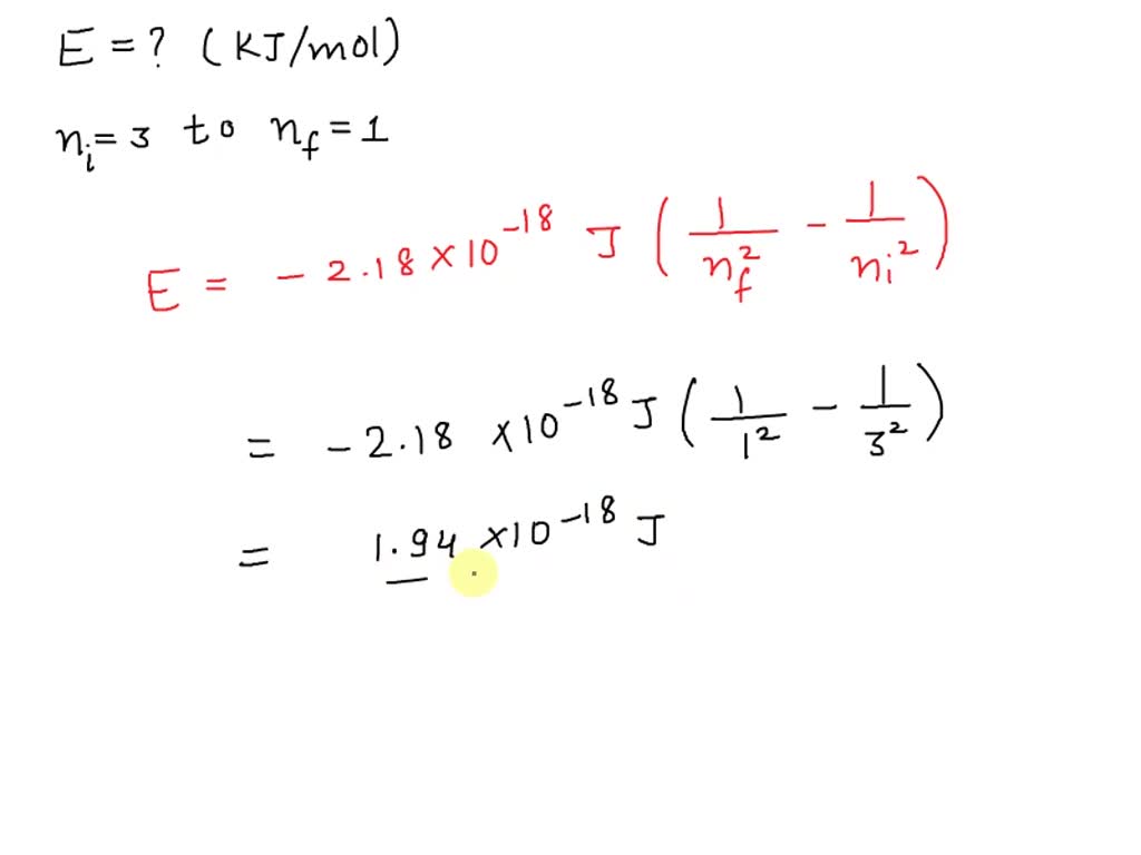SOLVED: Using the Bohr model, calculate the energy associated with the ... SOLVED: Using the Bohr model, calculate the energy associated with the ...