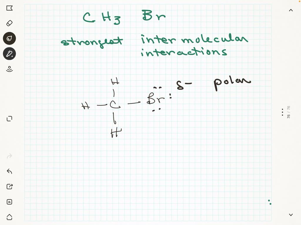 SOLVED: The strongest intermolecular interactions between CH3Br ...