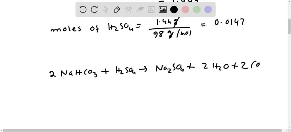 SOLVED: How many moles of sodium bicarbonate are needed to neutralize 0 ...