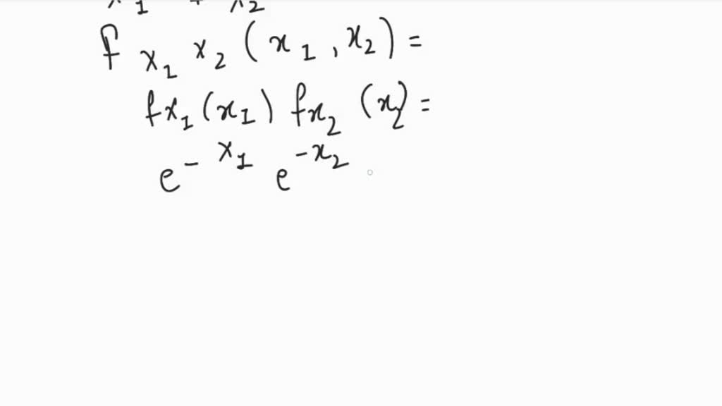 SOLVED: Let X1 and X2 be two independent and identically distributed ...