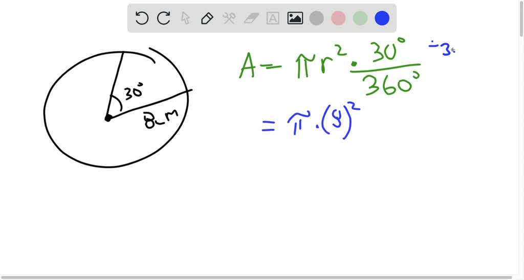 SOLVED: Find the area of a segment of a circle of radius 8cm and whose ...