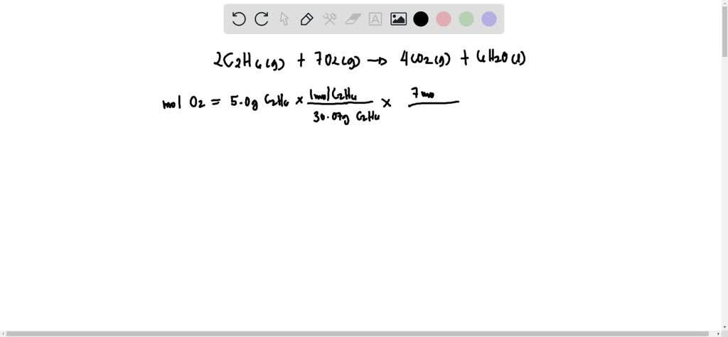 SOLVED: 2C2H6(g) + 7O2(g) â†’ 4CO2(g) + 6H2O(l) At STP, how many liters of oxygen gas, O2(g ...