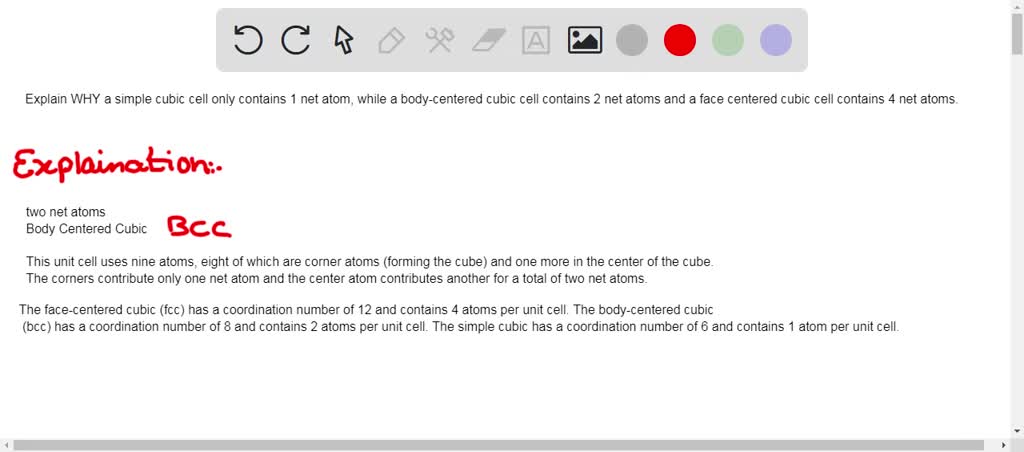SOLVED: A simple cubic unit cell consists of one atom (8x1/8). If CsCl ...