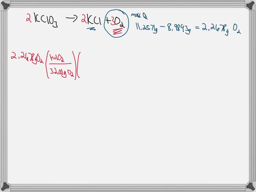 SOLVED: A mixture of potassium chlorate (KClO3) and potassium chloride ...