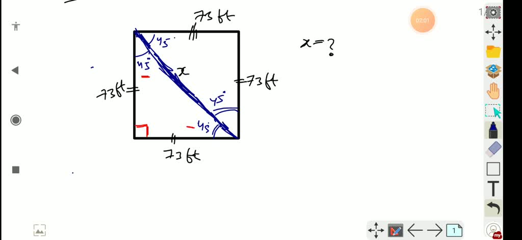SOLVED: Solve the problem A square playground has a white line drawn ...