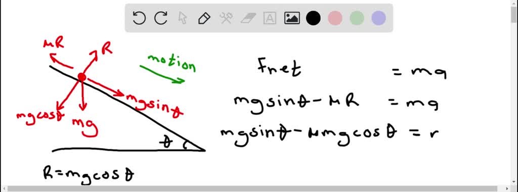 SOLVED: Consider an object on an incline where friction is present. The ...