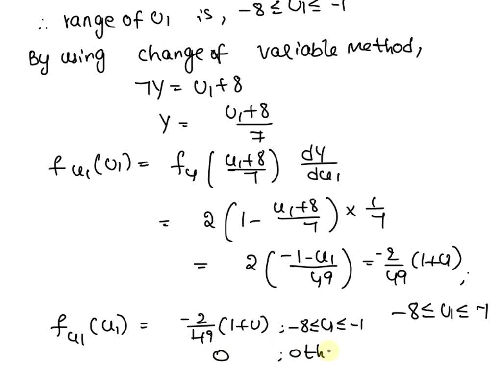 SOLVED: Let Y be a random variable with probability density function given by J2(1 Y) , 0