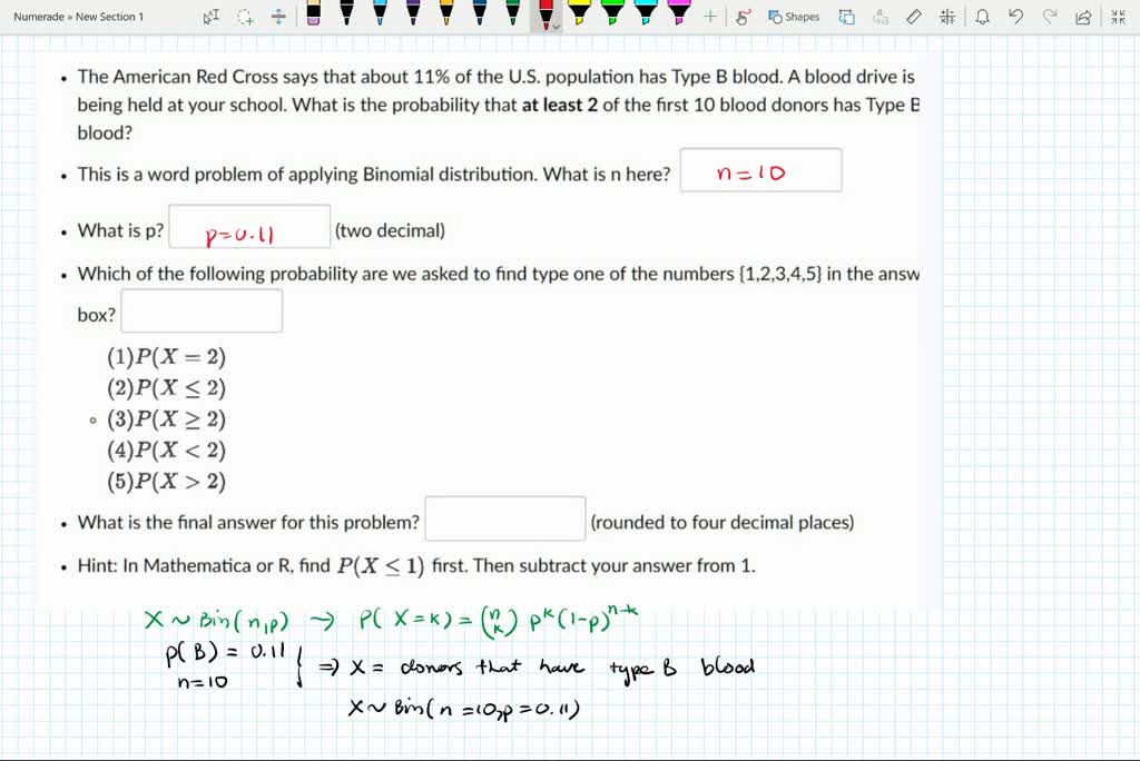SOLVED: The American Red Cross says that about 11% of the U.S ...
