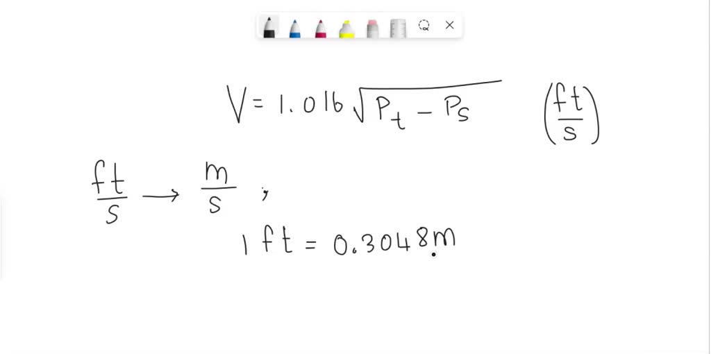 SOLVED: The pressure created by a fluid in motion depends on its ...