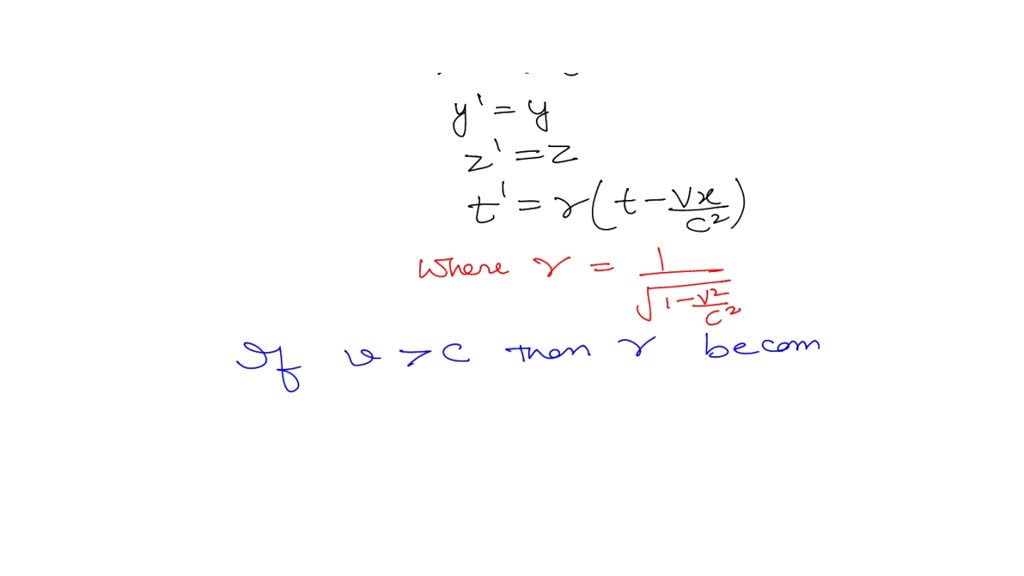 Show that, using Lorentz transformation equations, velocity to the ...