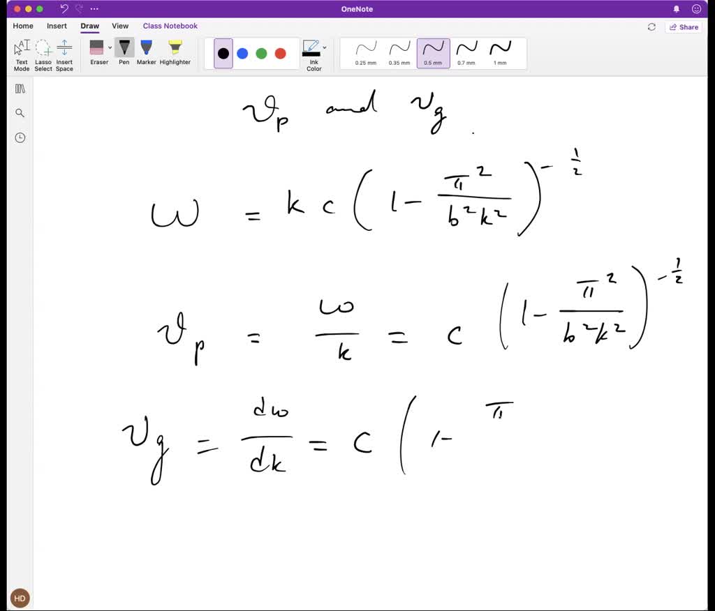 SOLVED: The angular frequency for a wave propagating inside a waveguide ...