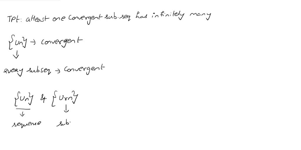 Solved 7 Prove That A Sequence Having At Least One Convergent Subsequence Has Infinitely Many 9375