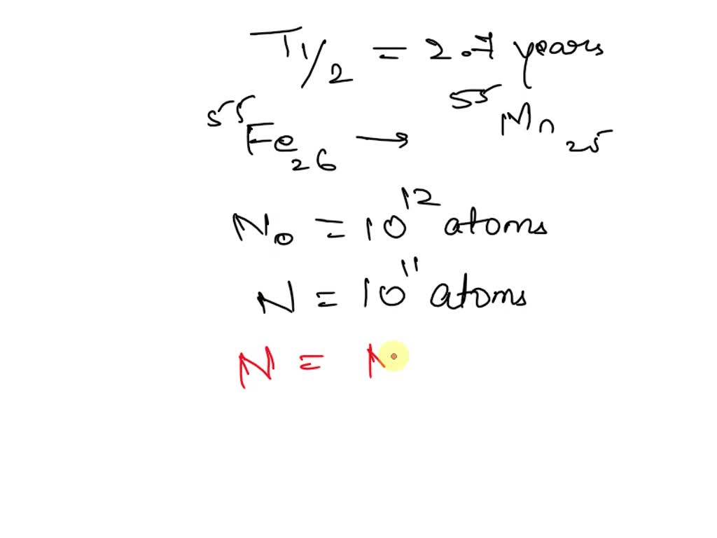 SOLVED: The radioactive isotope of iron, 55Fe, decays by electron ...