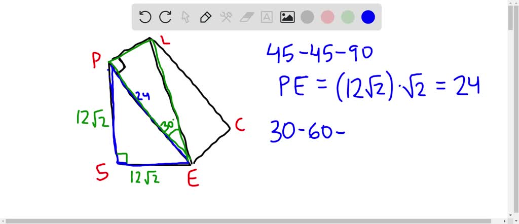 SOLVED: In an isosceles right triangle, the measure of angle ZS is 90Â ...