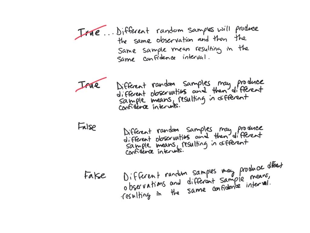 SOLVED: Let's suppose you draw random samples of same size from same ...